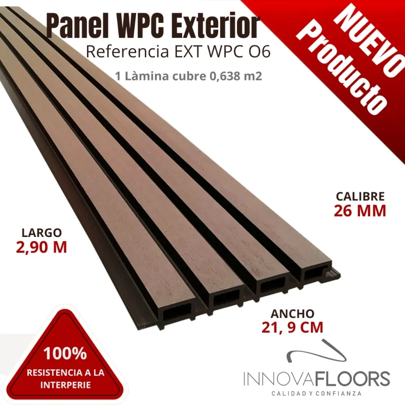 Panel WPC para Exteriores Chocolate - Revestimientos WALL