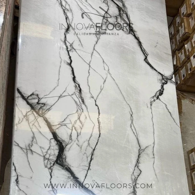 Lamina Marmolizada PVC Blanco y Negro C3 - Innova Floors - Pisos ...